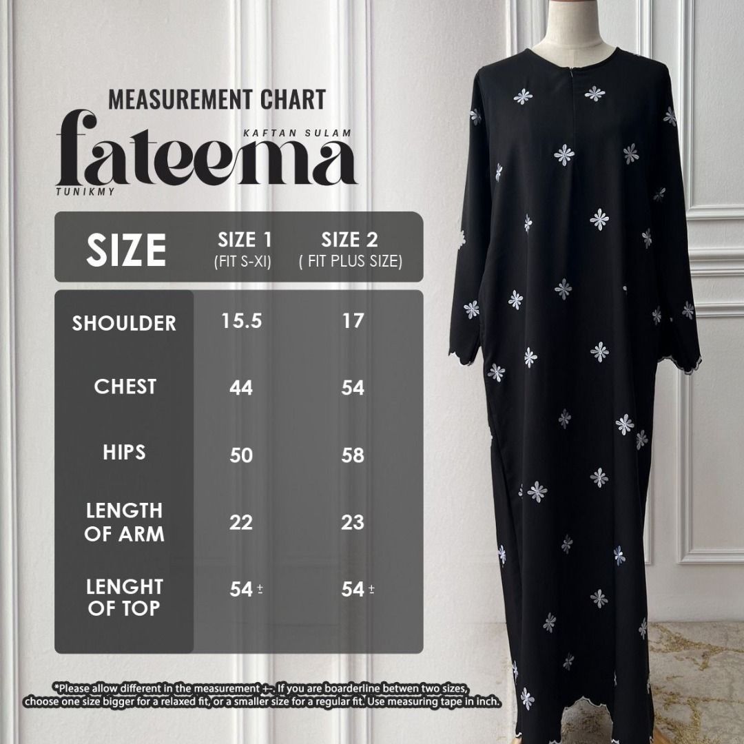 Kaftan Sulam Fateema, Women's Fashion, Muslimah Fashion, Dresses on ...