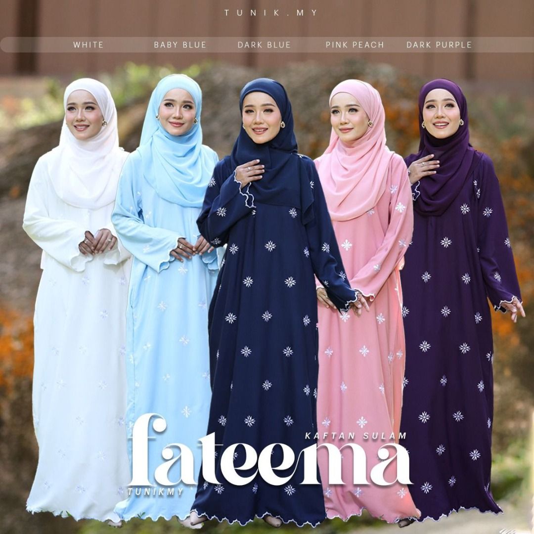 Kaftan Sulam Fateema, Women's Fashion, Muslimah Fashion, Dresses on ...