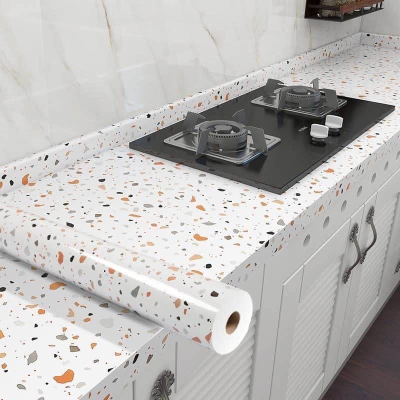 KITCHEN GLOSSY STICKER 5meters x 40cm per roll, Furniture & Home Living ...