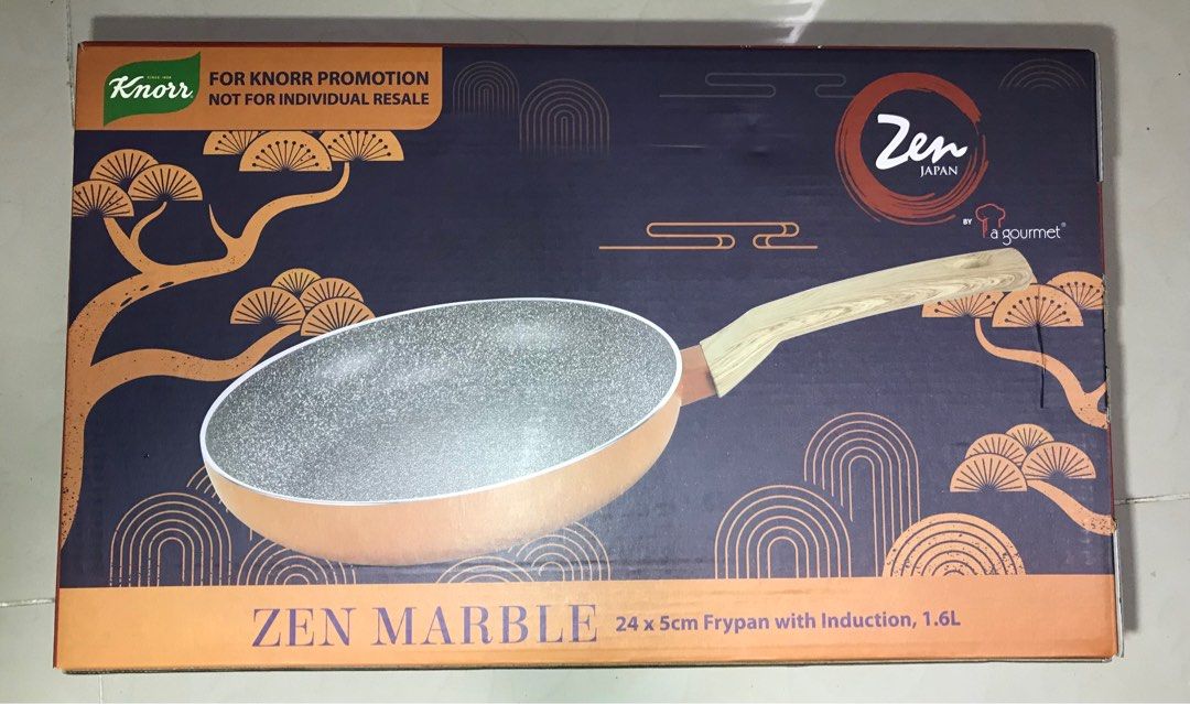 La Gourmet Zen Japan Marble Frypan 24x5 cm with Inducirj r, TV & Home ...