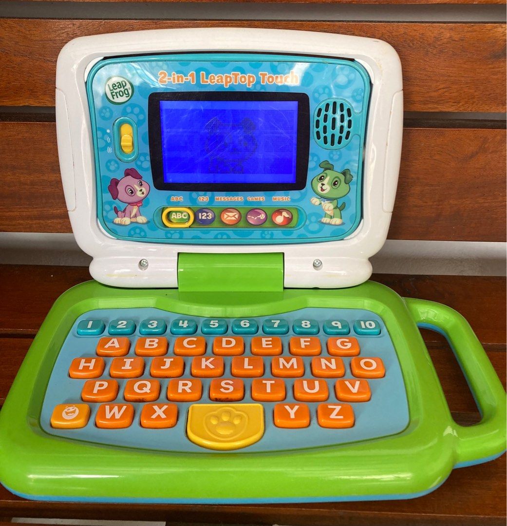 LeapFrog 2-in-1 LeapTop Touch,Green, Hobbies & Toys, Toys & Games on ...