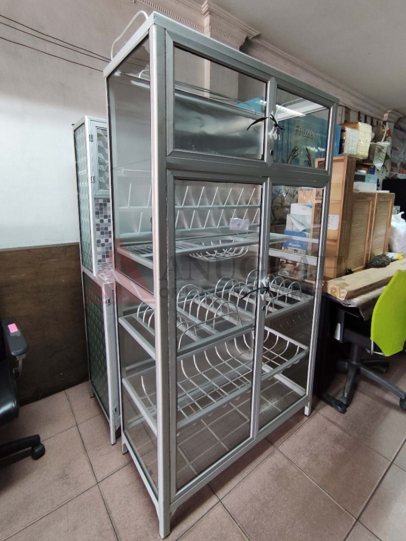 Lemari Rak Piring Dapur Full Aluminium 2 Pintu Jumbo Starindo ...