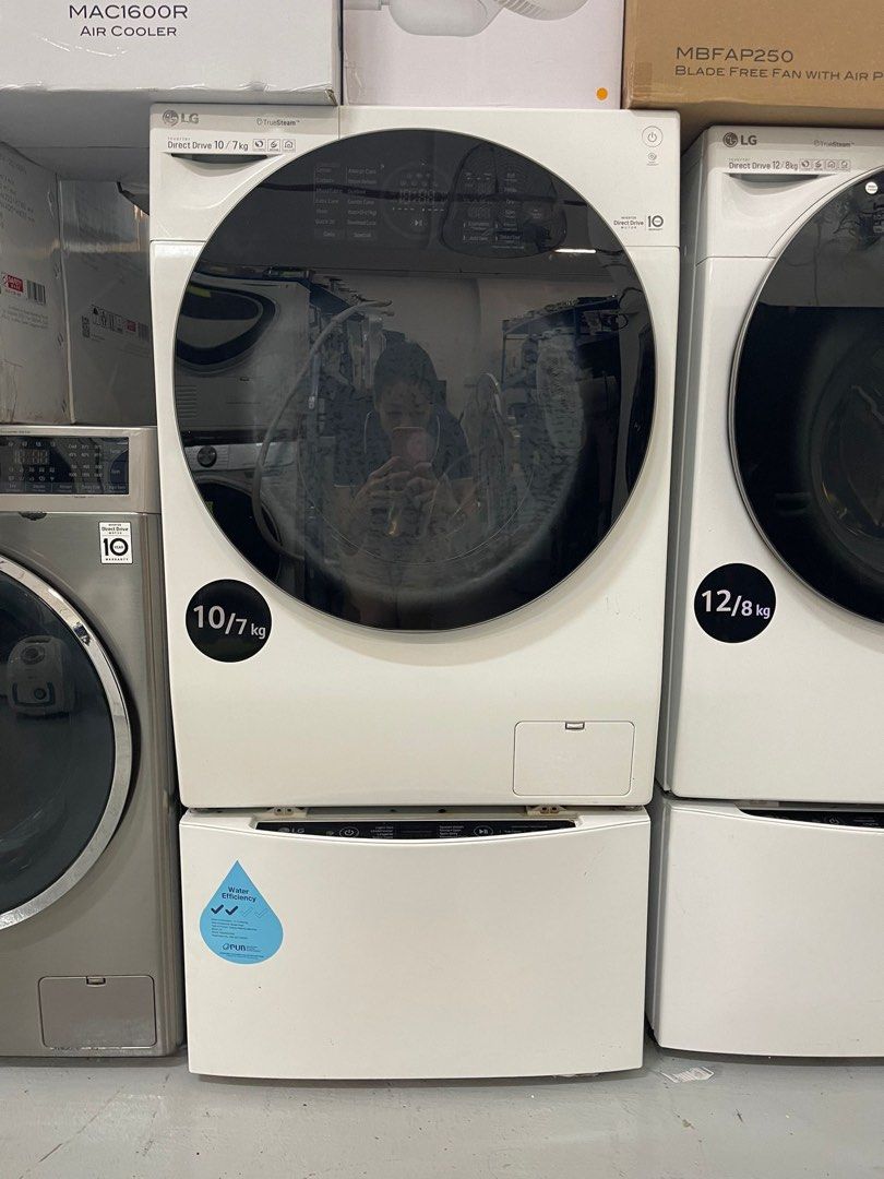 LG 10Kg/7Kg Washer & Dryer (FG1410H3W) & LG 2Kg Top Load Mini Washer ...