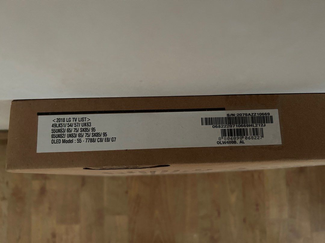 LG TV Wall Mount OLW480B, TV & Home Appliances, TV & Entertainment, TV ...