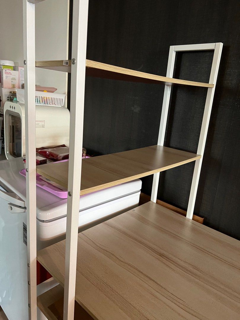 Light Wood Long Study Table, Furniture & Home Living, Furniture, Tables ...