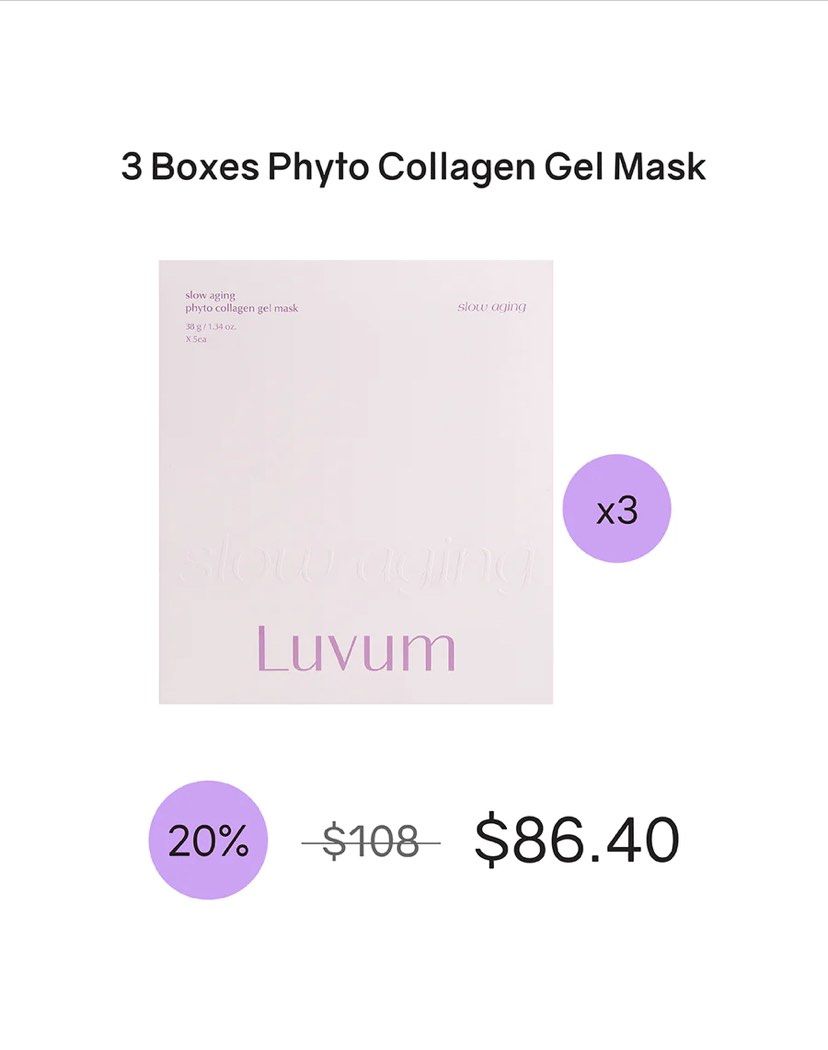 INSTOCK Luvum Slow Aging Phyto Collagen Gel Mask, Beauty & Personal ...