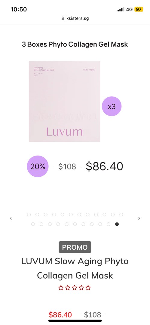 LUVUM Slow Aging Phyto Collagen Gel Mask, Beauty & Personal Care, Face ...