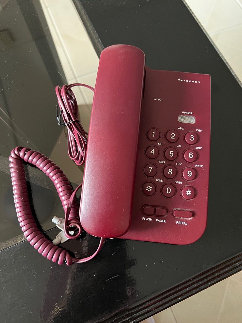 Maroon Telephone Set, TV & Home Appliances, Other Home Appliances on ...