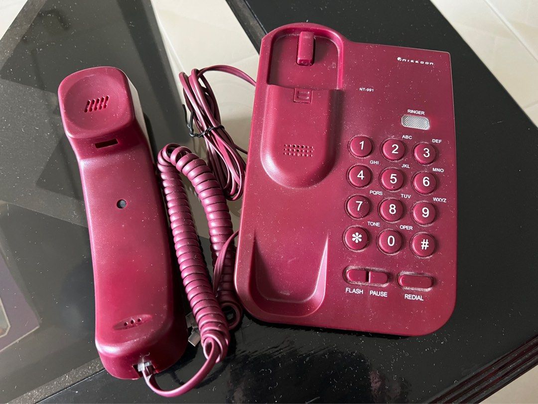 Maroon Telephone Set, TV & Home Appliances, Other Home Appliances on ...