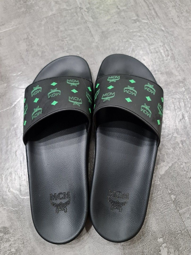 Mcm Slides, Men's Fashion, Footwear, Flipflops and Slides on Carousell