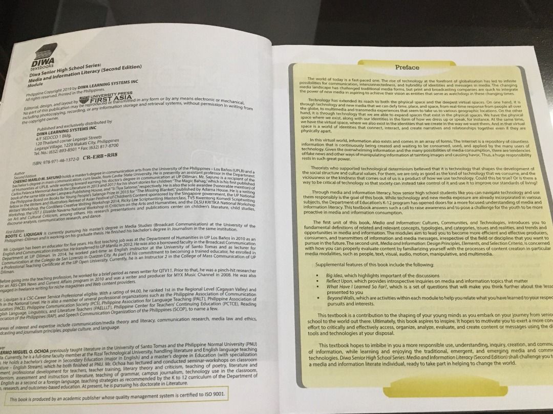Media and Information Literacy 2nd Edition For Gr.11 Senior High (Kto12 ...