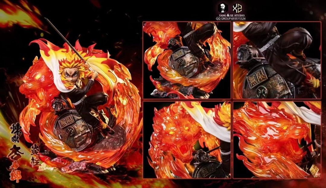 MISB XS & Yang Studio Rengoku Kyojuro WCF Demon Slayer Resin Statue GK ...
