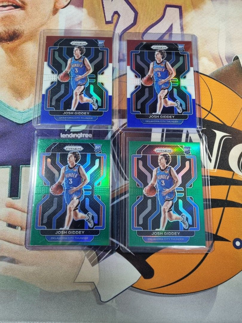 Nba panini giddy prizm green and red white blue card, Hobbies & Toys ...