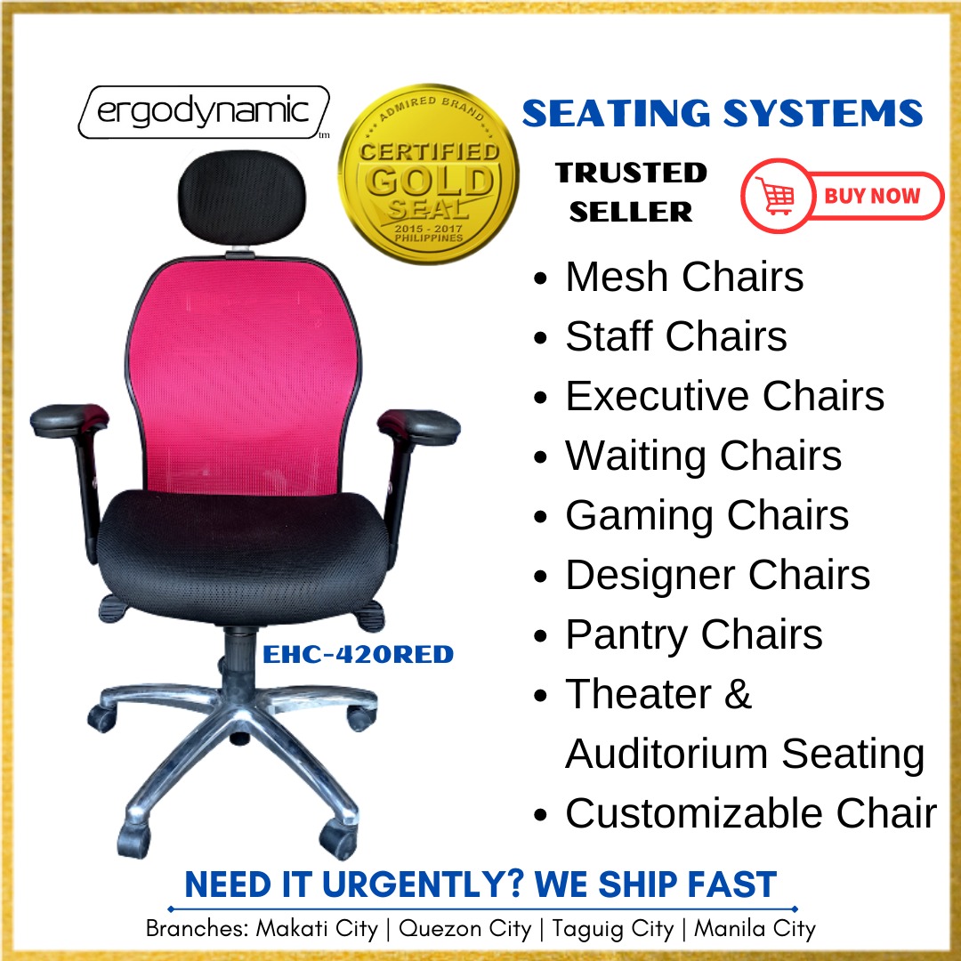 Office Chair, Ergodynamic EHC-420RED Office Chair, Office Furniture ...