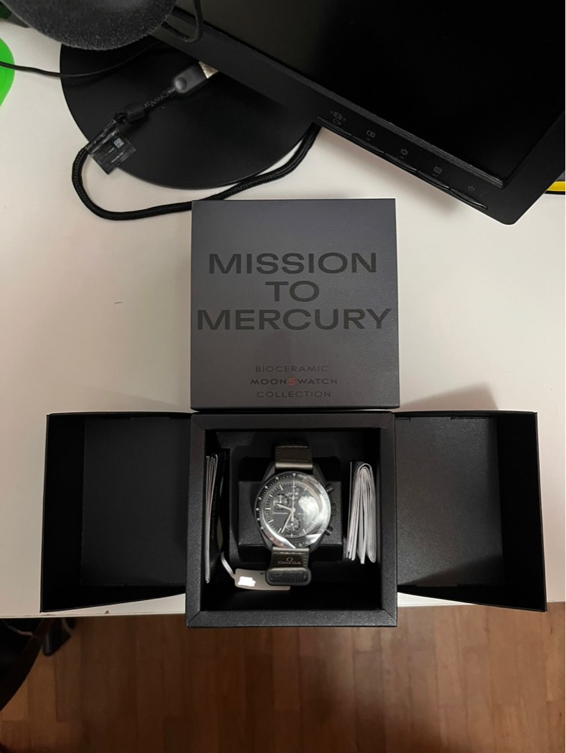Omega x Swatch Mission To Mercury Bioceramic Moonswatch, Luxury ...
