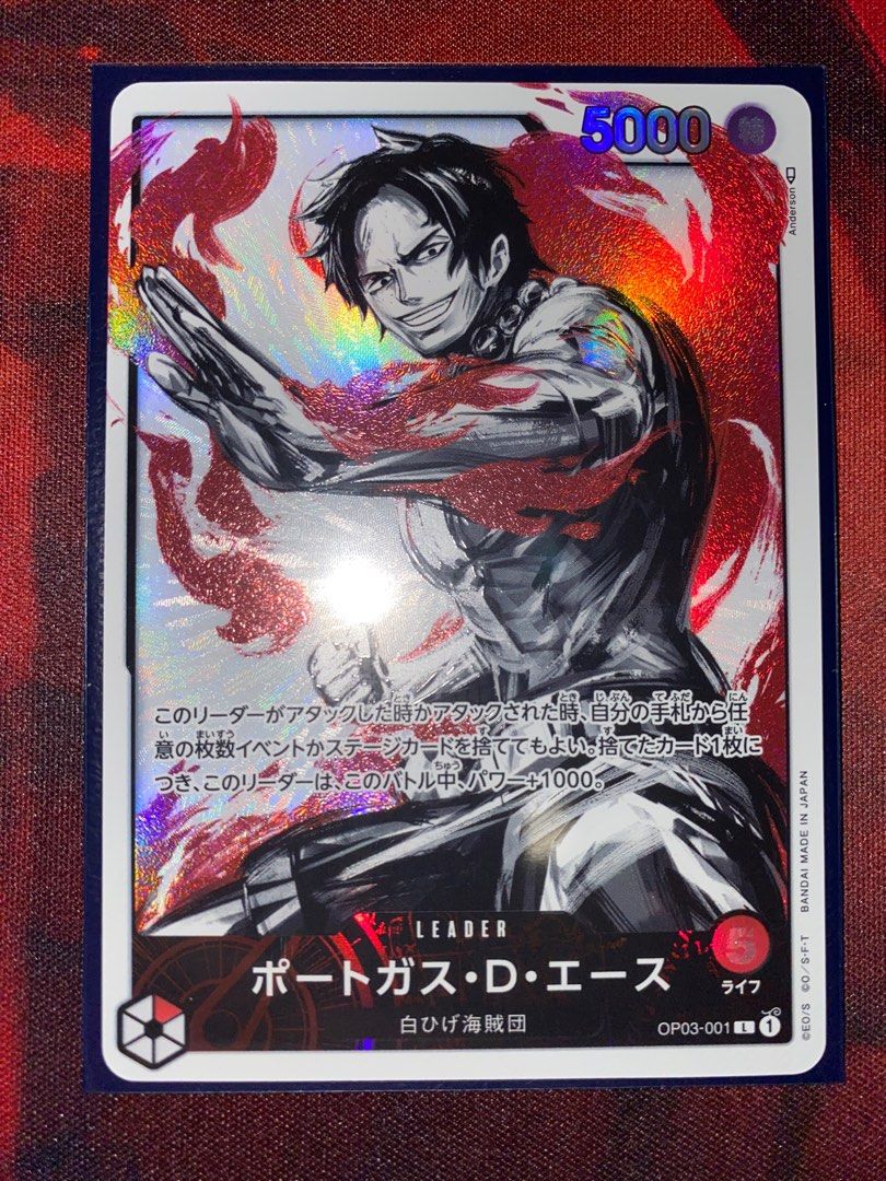 One Piece TCG Ace Leader AA OP-03, Hobbies & Toys, Toys & Games on ...