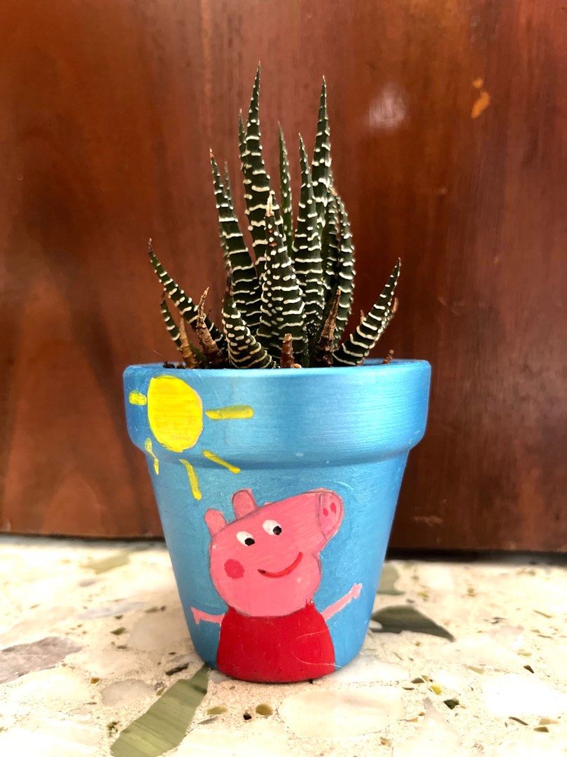 Peppa Pig clay pots, Hobbies & Toys, Stationery & Craft, Handmade Craft ...