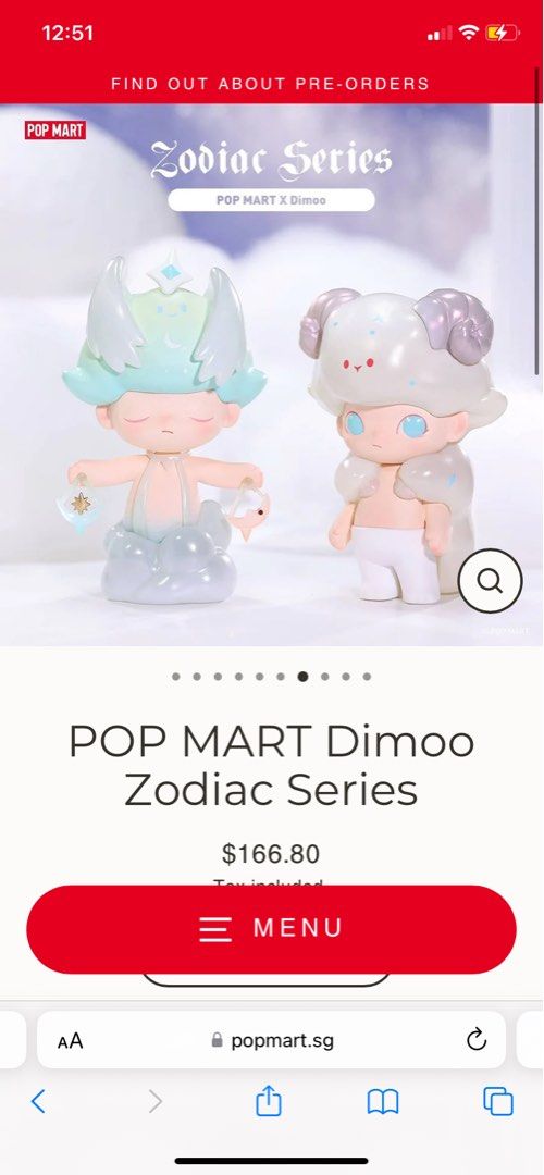 POP MART Dimoo Zodiac Series // Aries // BNIF, Hobbies & Toys, Toys ...