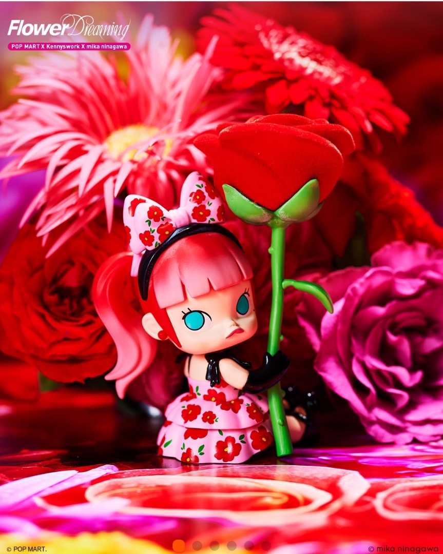 Popmart Molly x Ninagawa, Red Rose Fiery Heart, Hobbies & Toys, Toys ...