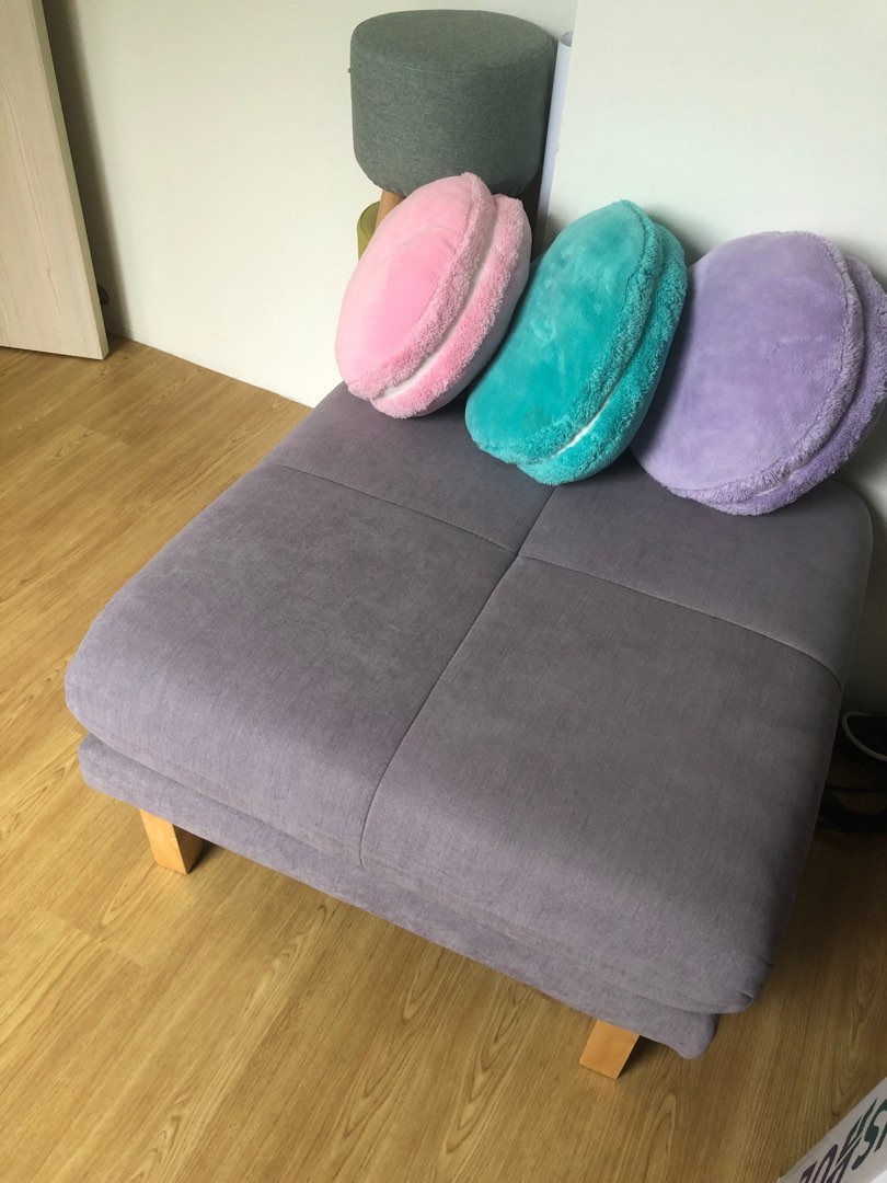Square sofa pouf settee ottoman scandi, Furniture & Home Living, Furniture, Sofas on Carousell