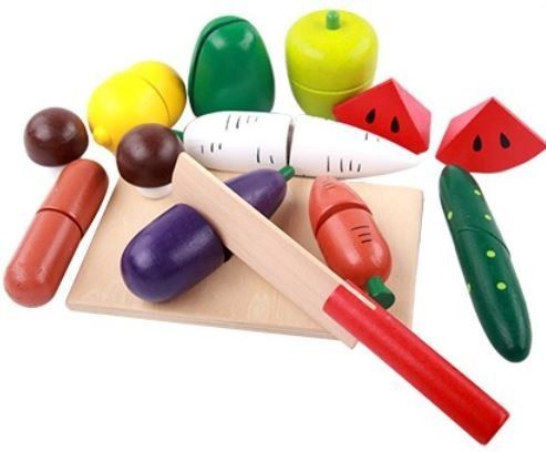 Pretend Play: Children Fruits & Vegetables Cutting Set, Hobbies & Toys ...