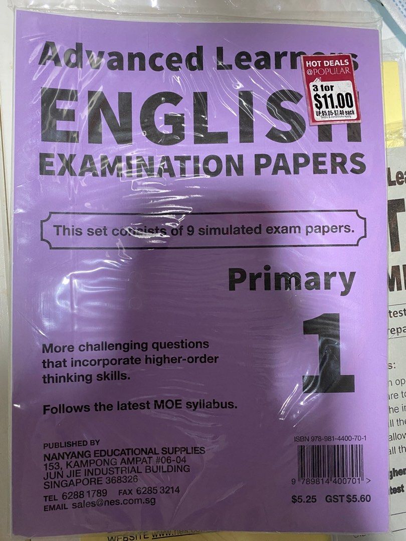 Primary 1 Examination Papers, Hobbies & Toys, Books & Magazines ...