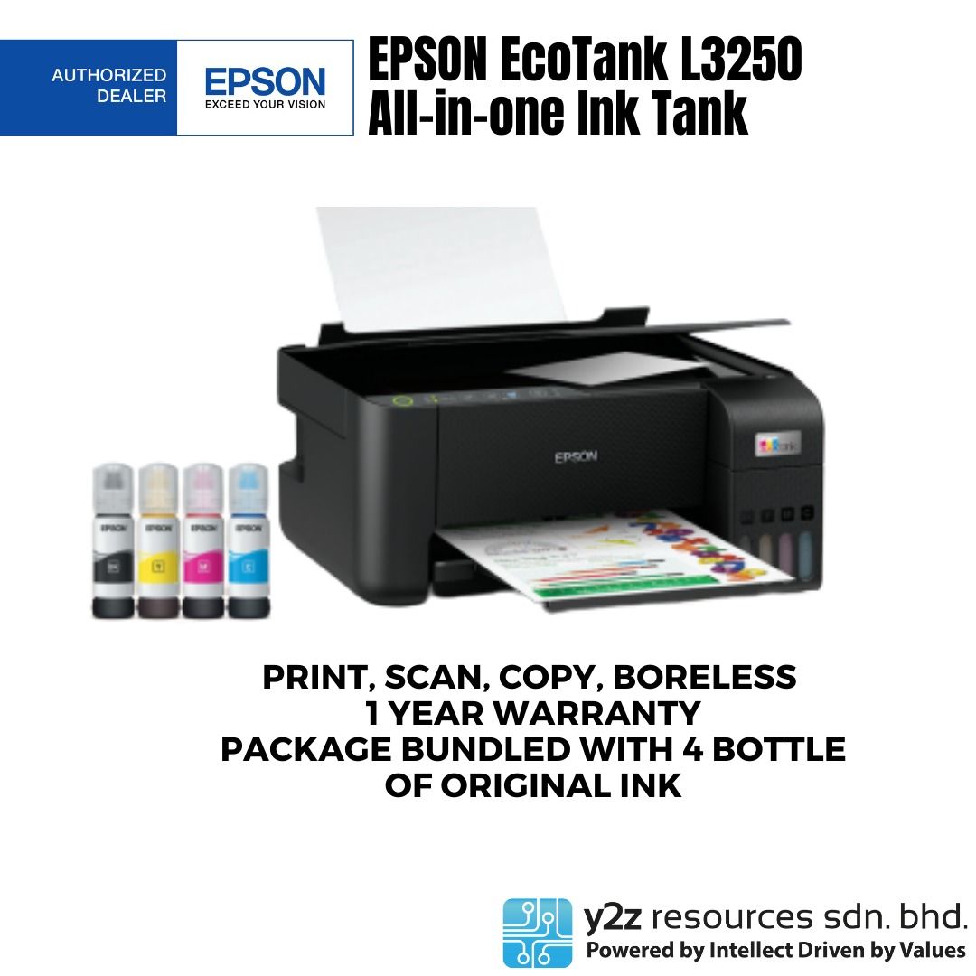 Printer Epson EcoTank L3250 A4 Wi-Fi All-in-One, Computers & Tech ...