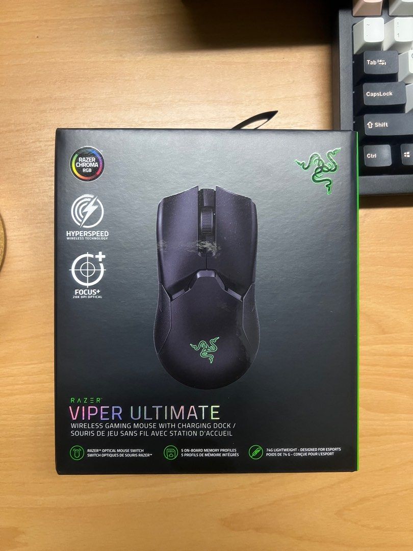 Razer Viper Ultimate Wireless Gaming Mouse with Charging Dock Bluetooth ...