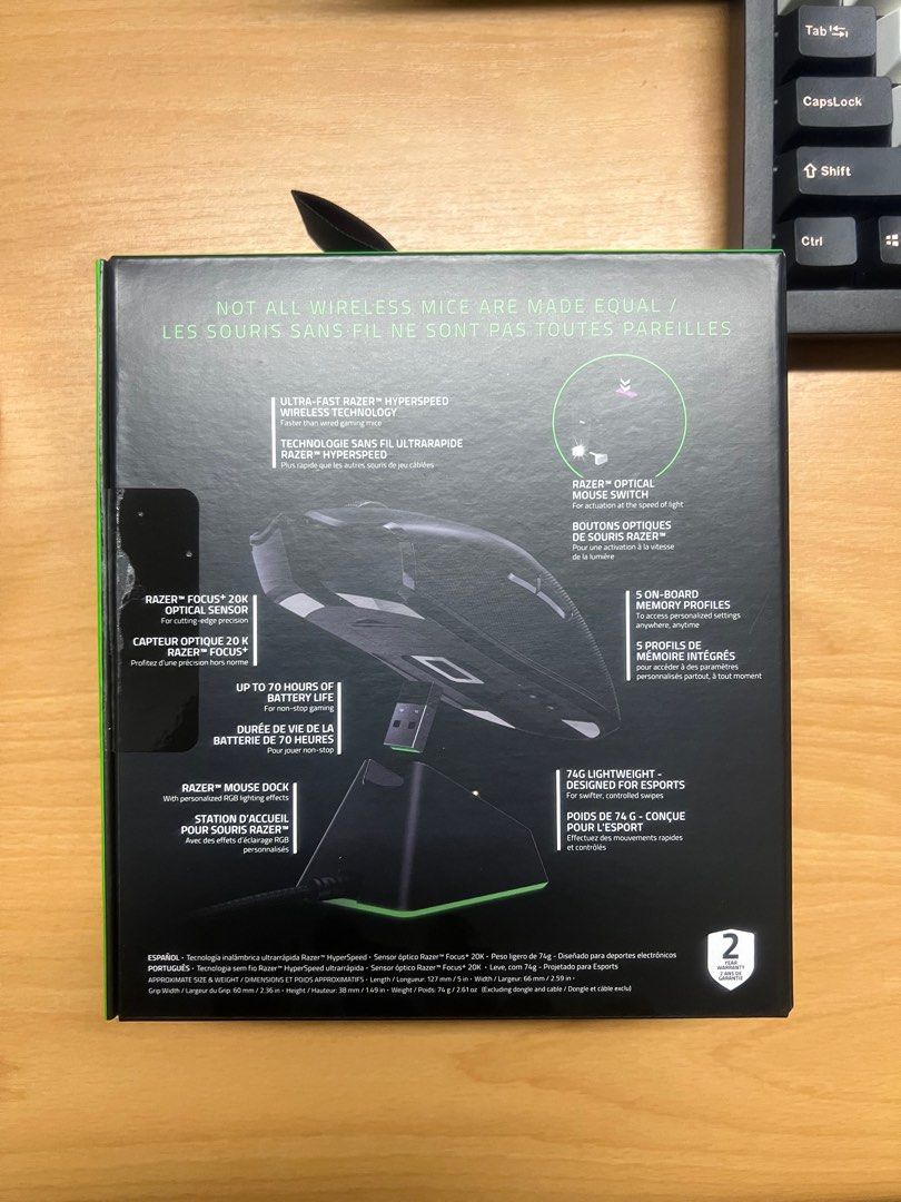 Razer Viper Ultimate Wireless Gaming Mouse with Charging Dock Bluetooth ...