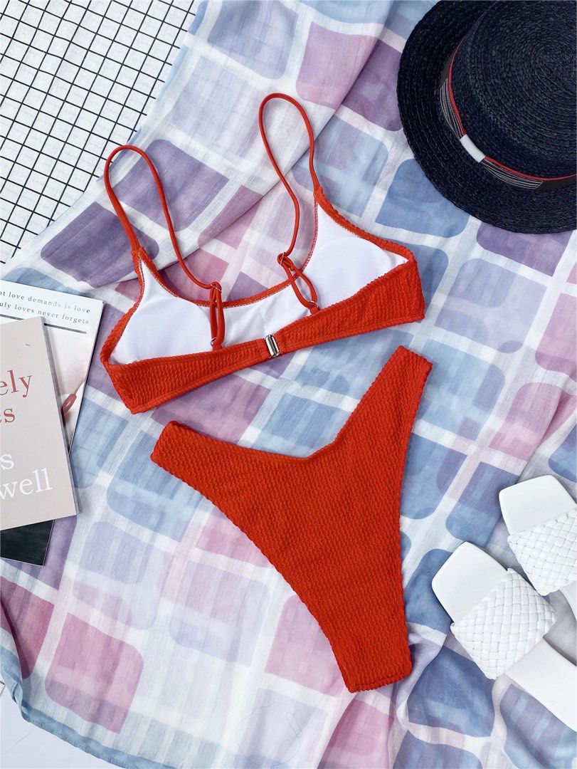 Red Bikini, Women's Fashion, Swimwear, Bikinis & Swimsuits on Carousell