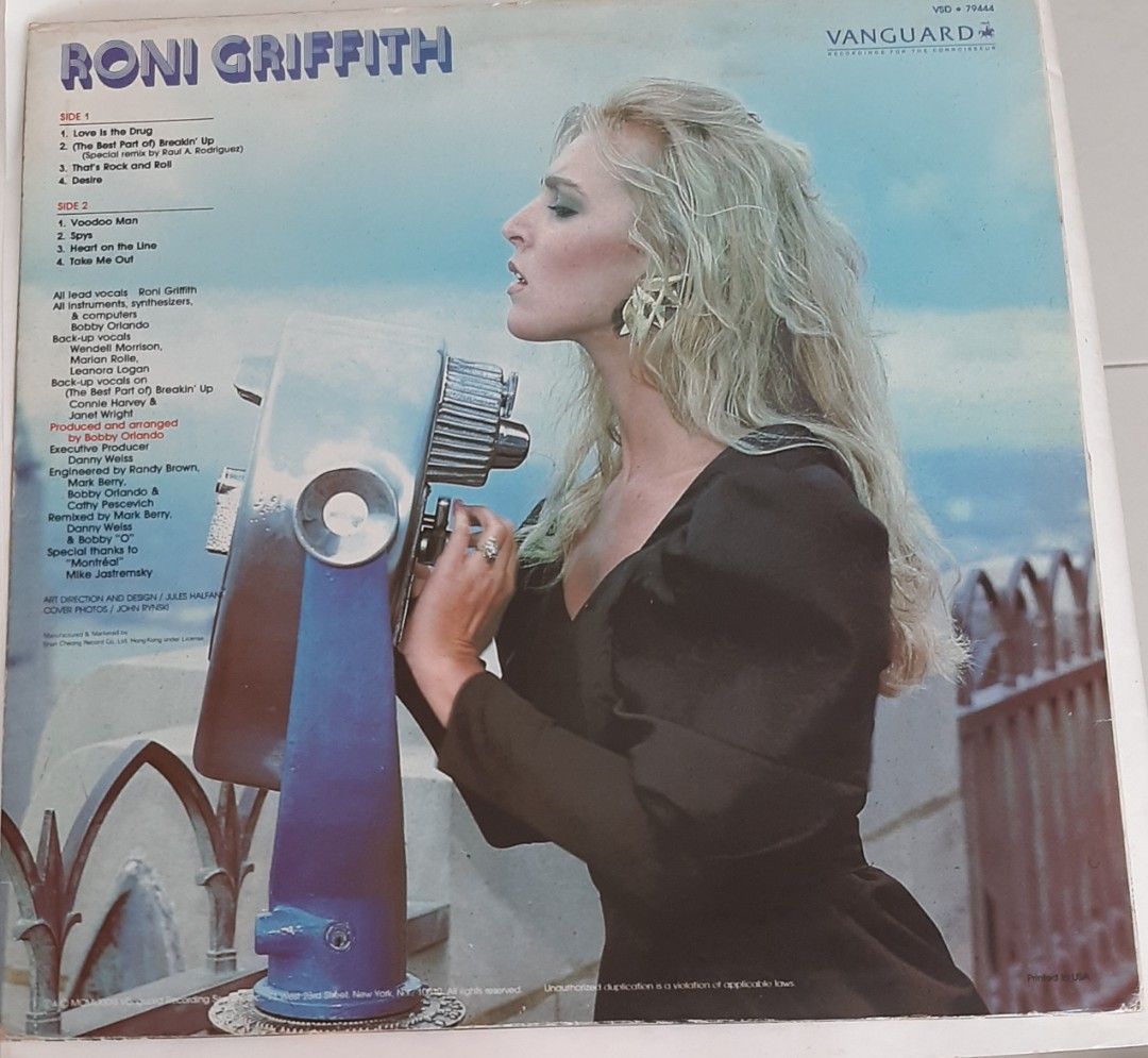 Roni Griffith vinyl lp record, Hobbies & Toys, Music & Media, Vinyls on ...