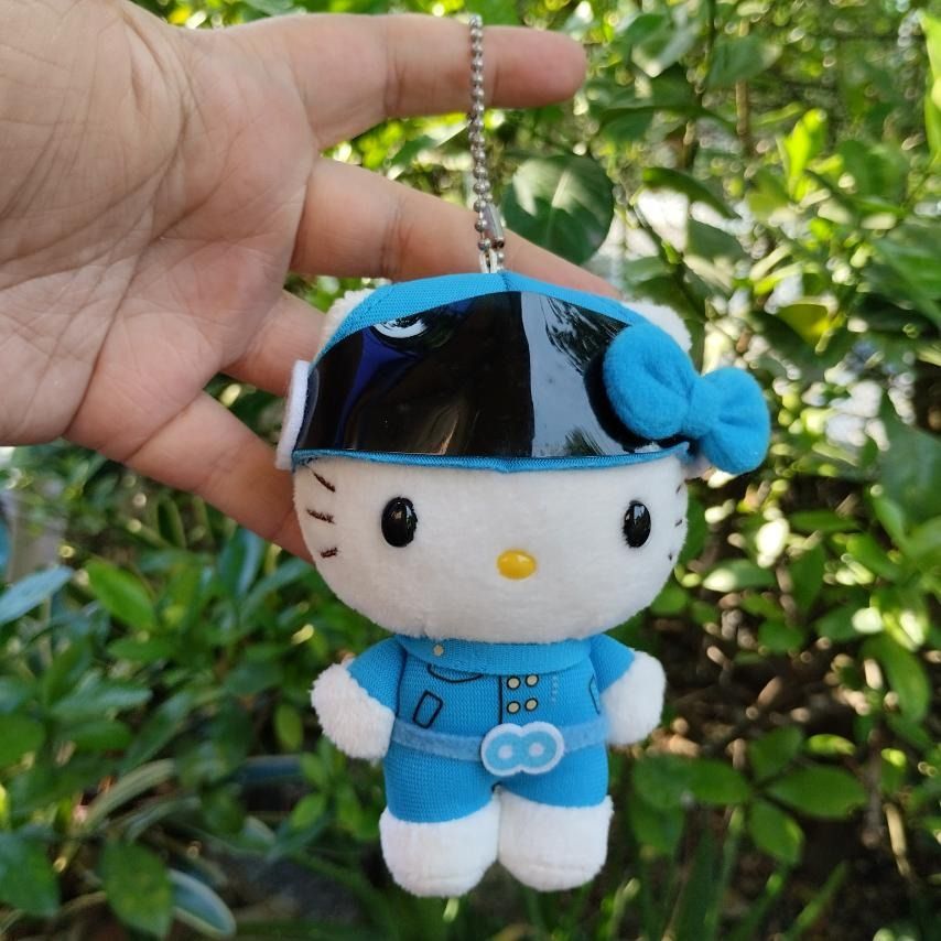 SANRIO X Eight Ranger Hello Kitty Blue Sentai Ranger Kitty Plush charm ...
