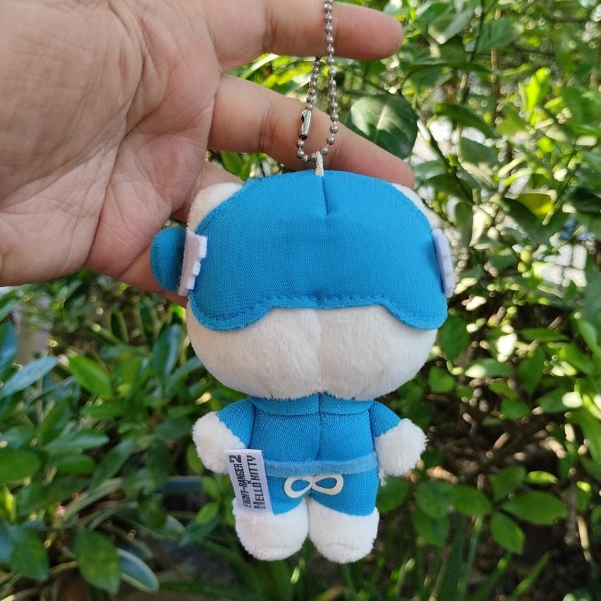 SANRIO X Eight Ranger Hello Kitty Blue Sentai Ranger Kitty Plush charm ...