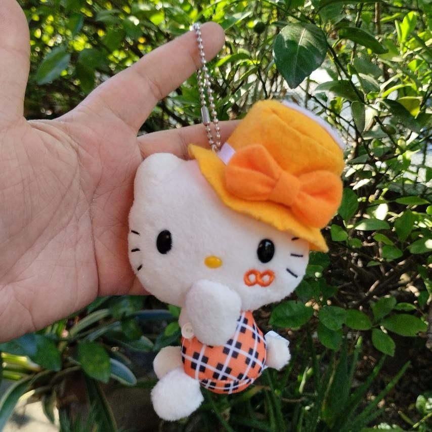 SANRIO x KANJANI8 Orange Hello Kitty Plush charm on Carousell