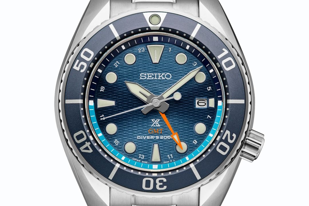 Seiko Prospex Sea Sumo GMT Blue Dial Solar Stainless Steel Watch SFK001 ...
