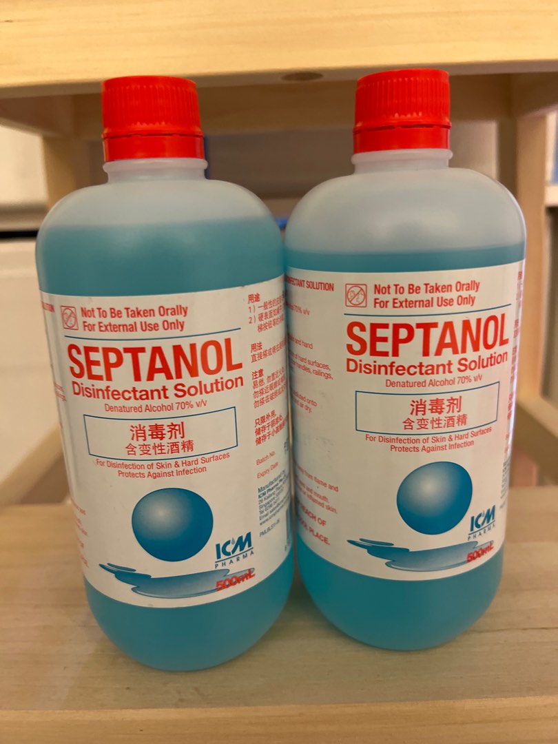 (Buy 1 get 1 free) Septanol Disinfectant Solution 500ml x 2 - Denatured ...