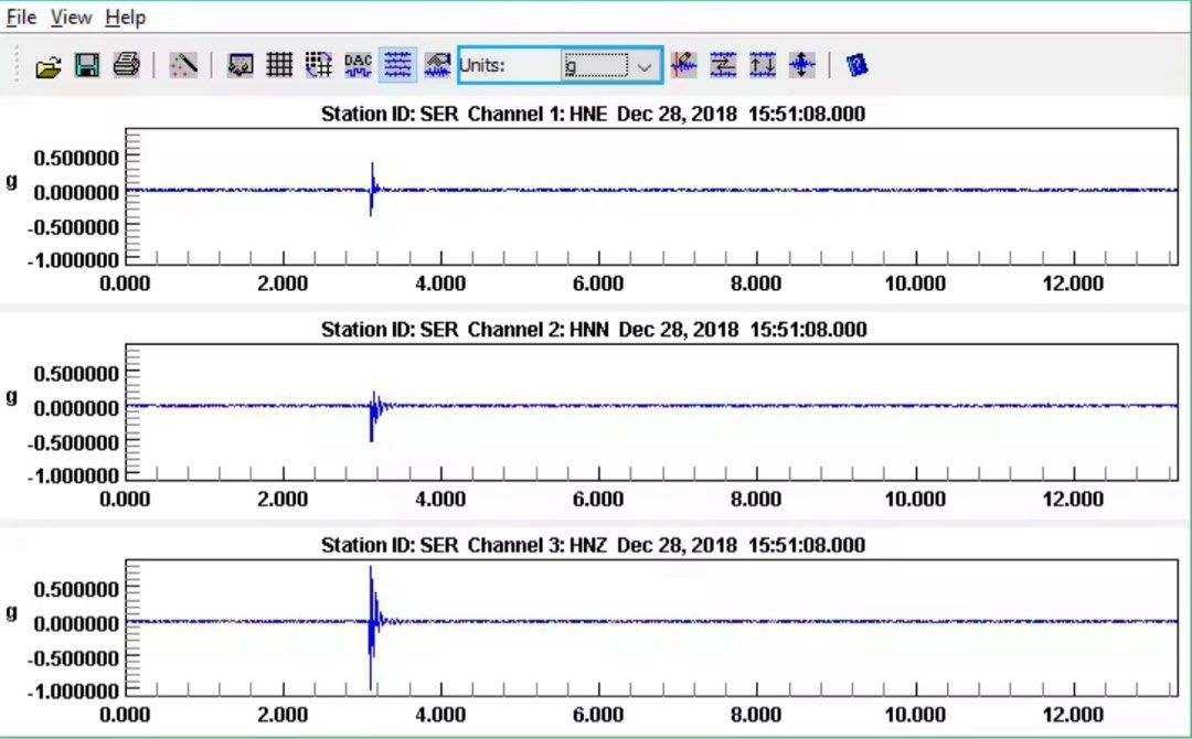 SER Earthquake Vibration Seismic / Shake Event Recorder PGA G Value MMI Intensity KF Comtech ...