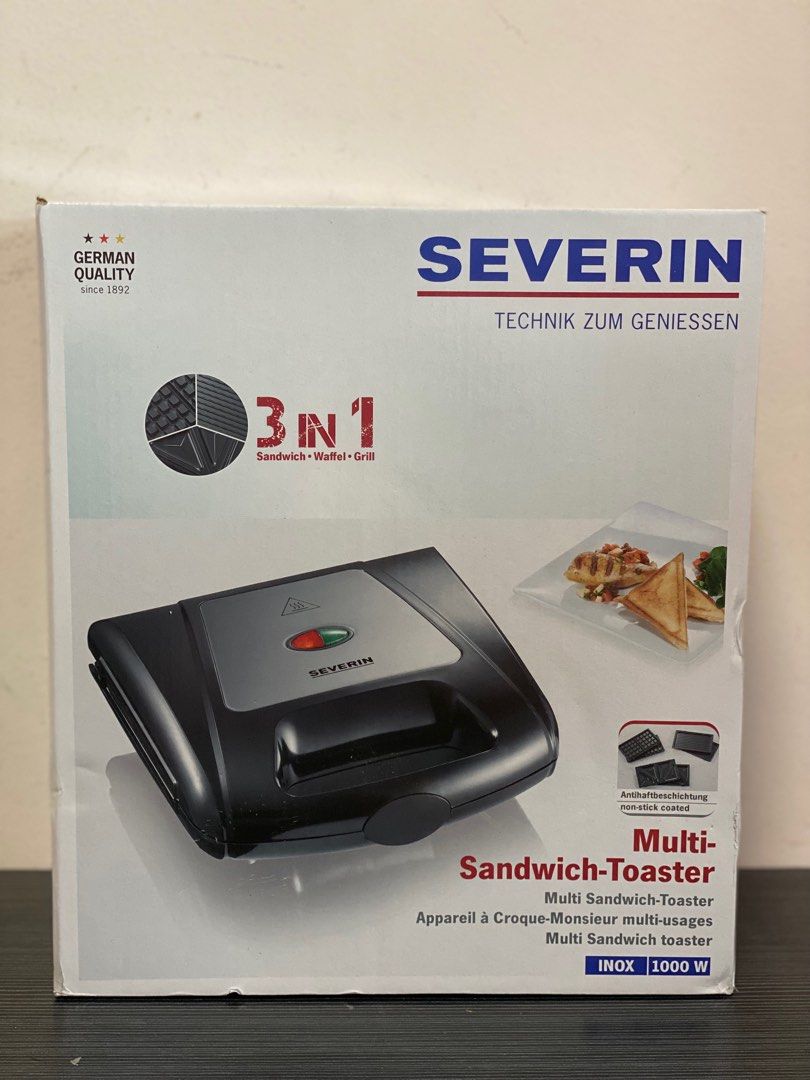 Severin Sandwich Toaster with Grill and Waffle Maker Plates, TV & Home ...