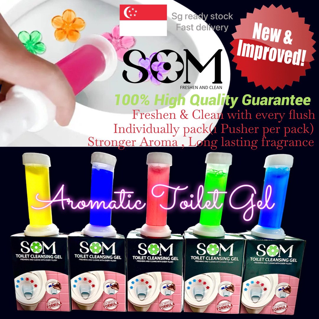 SG NEW Upgraded formula High Concentrated SOM Aroma Toilet Gel Flower ...