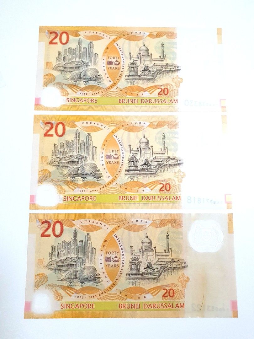Singapore Brunei 40 years Commemorative $20 Note, Hobbies & Toys, Memorabilia & Collectibles ...