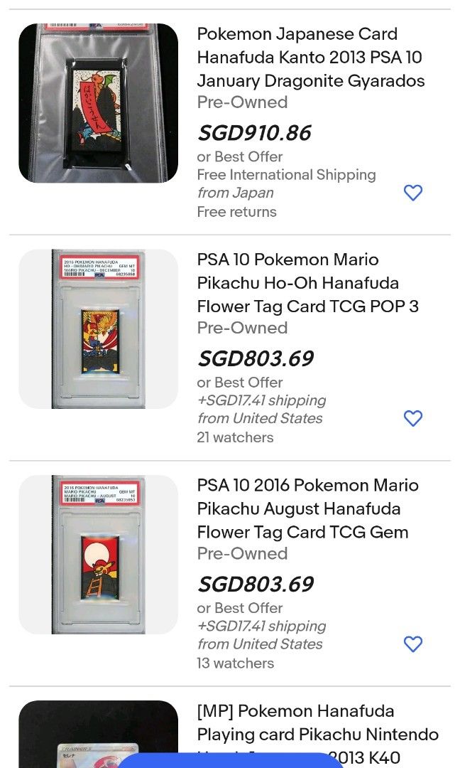 Special Edition Mario Pikachu/Pokemon Hanafuda deck on Carousell