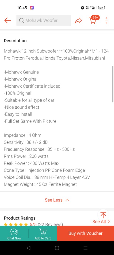 Subwoofer Mohawk dan Monoblock swissline, Auto Accessories on Carousell