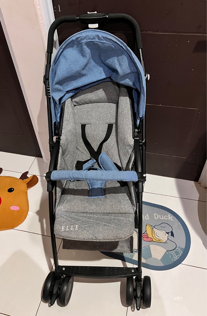 SUDAH LAUNDRY Stroller elle gagang reversible biru abu mirip babyelle ...