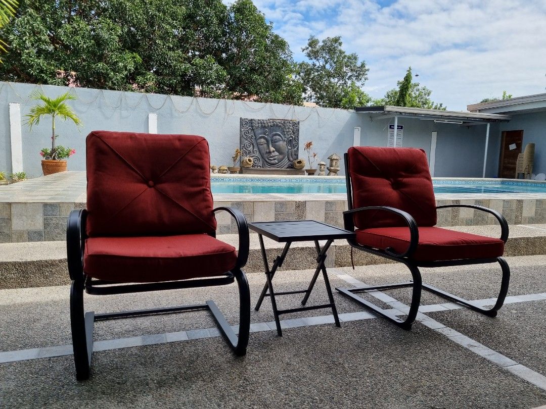 Suna Outdoor Motion Chair Set With Cushion on Carousell
