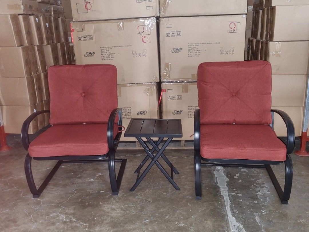 Suna Outdoor Motion Chair Set With Cushion on Carousell
