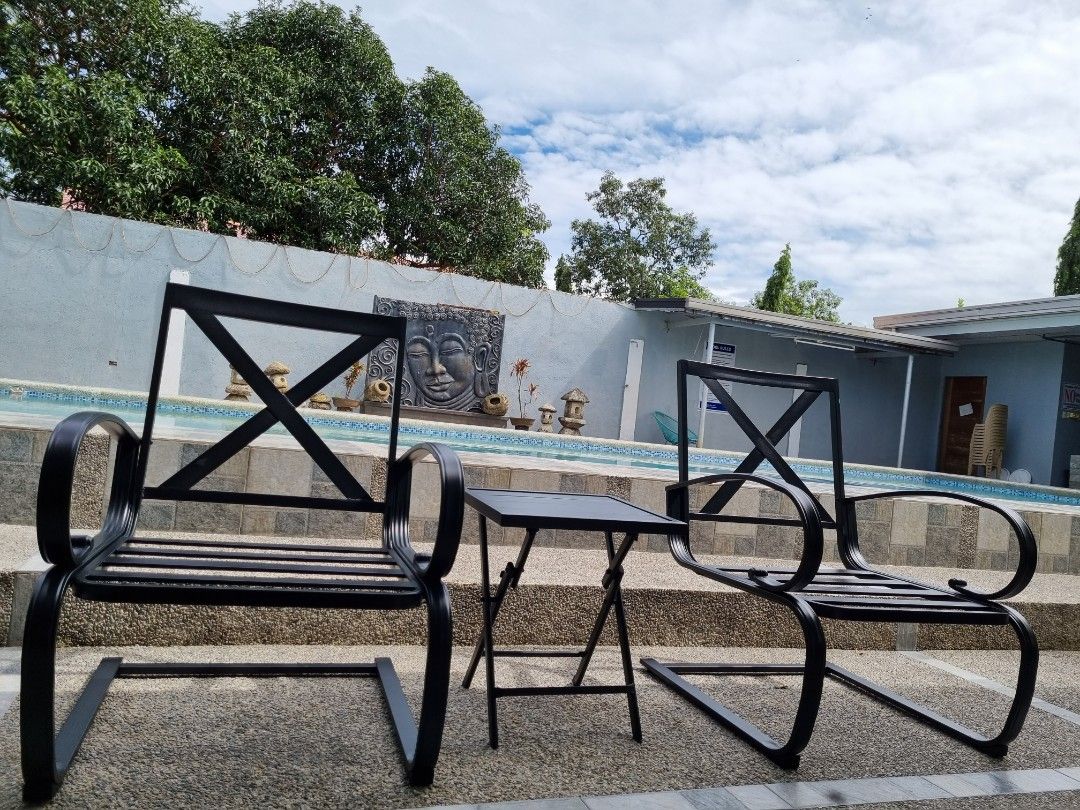 Suna Outdoor Motion Chair Set With Cushion on Carousell