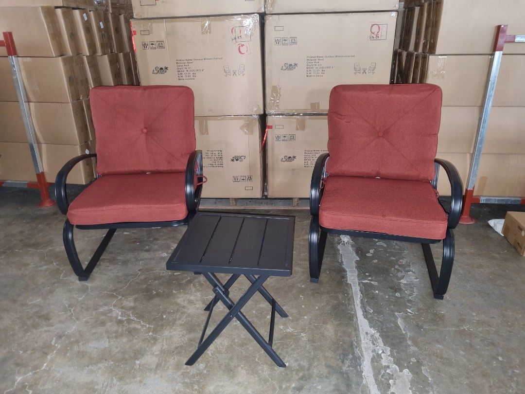 Suna Outdoor Motion Chair Set With Cushion on Carousell