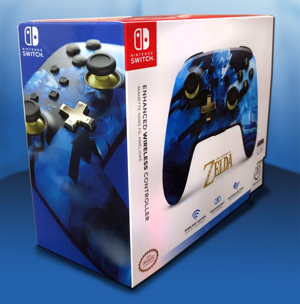 Zelda: Blue Link with Gold D-Pad Pro Controller, Video Gaming, Gaming ...