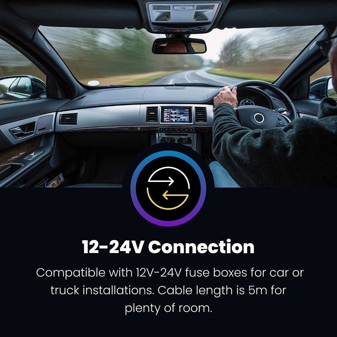 T287 Dash Cam Hardwire Kit Nextbase Series 2- 5m Cable for Nextbase ...