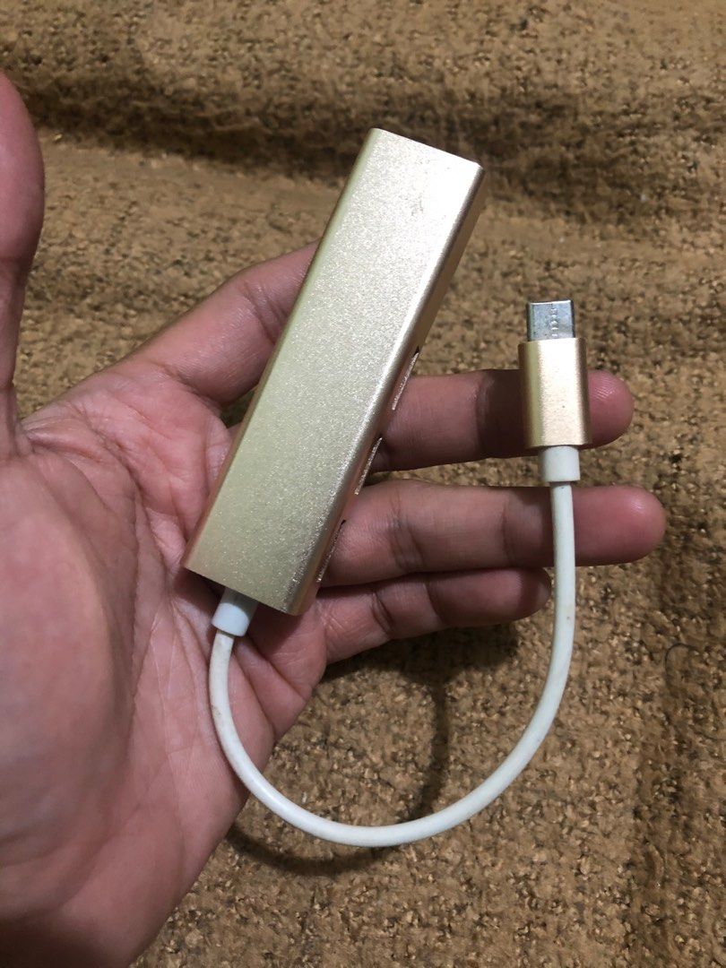 Type C To Lan Adapter With Port Hub Computers Tech Parts Accessories Cables Adaptors